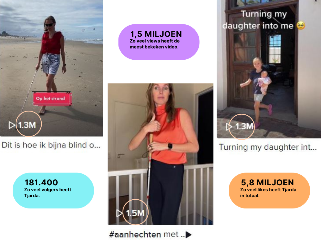 Blindfluencer Tjarda wil bekendste blinde van Nederland worden - Nienke ...